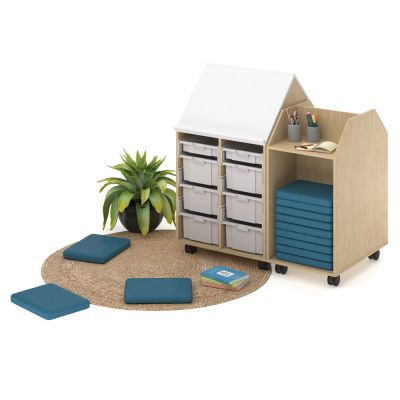 Jackpot Cart with 12 Seat Pads | BFX Furniture