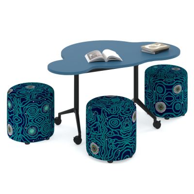 Mars Curve Mobile Flip Top Table | BFX Furniture