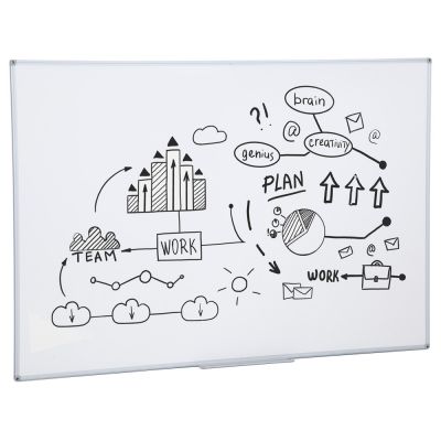 Doodle Cart Mobile Whiteboard Storage with Stash Trays | BFX Furniture