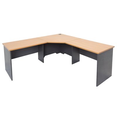 Commercial 3 Piece Corner Workstation | BFX Furniture