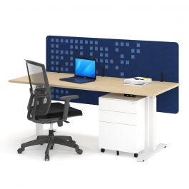 AudioArt Flyby Two-Tone Pattern Pinnable Screen | BFX Furniture