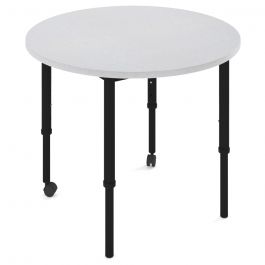 General Purpose Commercial Round Table - Adjustable Height | BFX Furniture