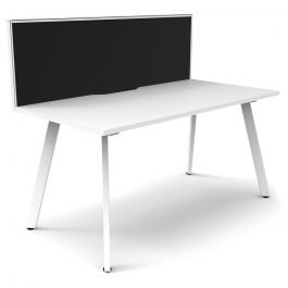 Lawson Single Sided Desk with Screen - One Person