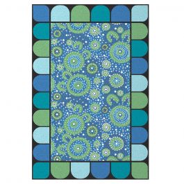 Yarning Circles Rectangle Rug | BFX Furniture