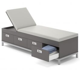Sick Bay Bed with 4 Drawers - Melamine | BFX Furniture