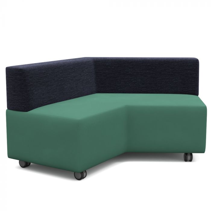 Showtime Angled Modular Ottoman with Back | BFX Furniture