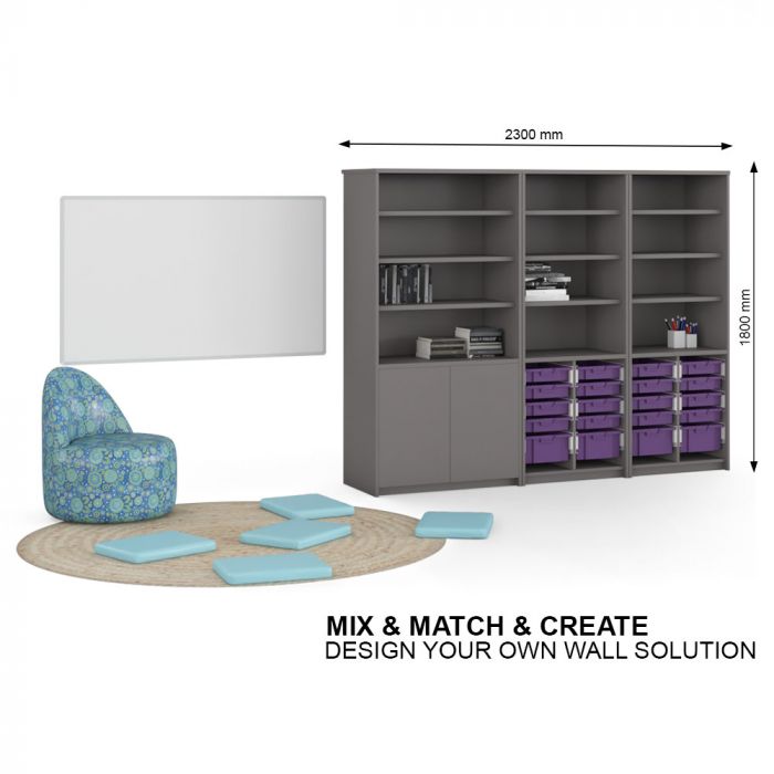Flexi Teaching Wall Birdsville Setting | BFX Furniture