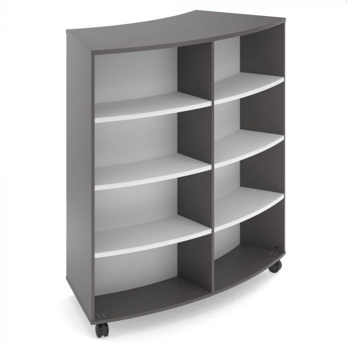 Jupiter Double Sided Curved Bookcase | BFX Furniture
