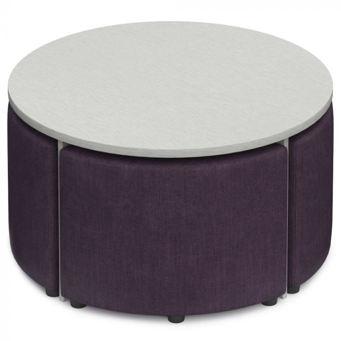 Pye Midi Ottoman Setting with Round Table | BFX Furniture