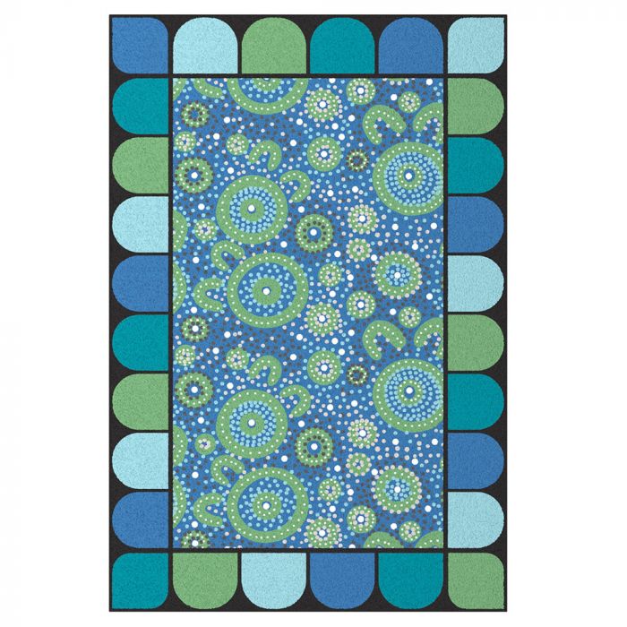 Yarning Circles Rectangle Rug | BFX Furniture