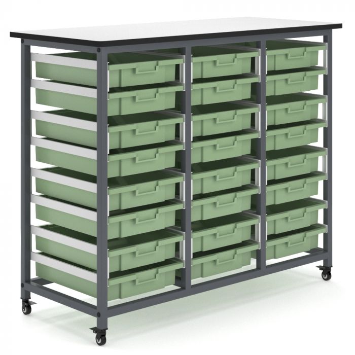 Stash Triple Tote Trolley | BFX Furniture