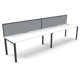 Deluxe Infinity Profile Leg Single Sided Workstation with Screen - Two ...