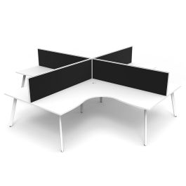 Eternity Pod Workstation with Screens - Four Person