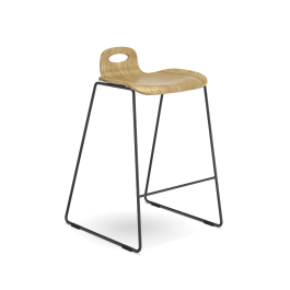 Dynami Timber Stool - Low Back | BFX Furniture