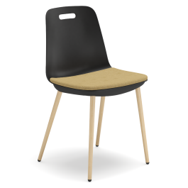 Luca 4 Leg Chair - Plastic Shell with Seat Pad | BFX Furniture