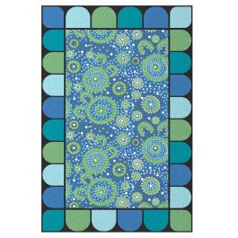 Yarning Circles Rectangle Rug | BFX Furniture