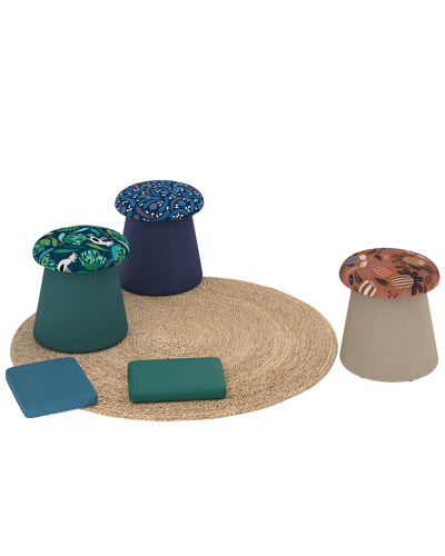 Get Modern Round Ottomans Online for Schools | BFX Furniture