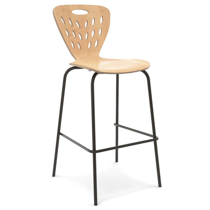 Dynami Timber Stool - High Back | BFX Furniture