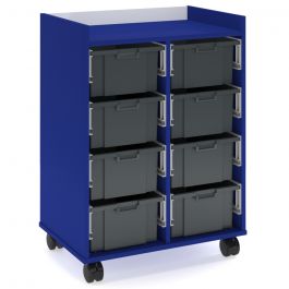 Stash Mobile Tote Tray Storage Trolley – 2 Columns | BFX Furniture